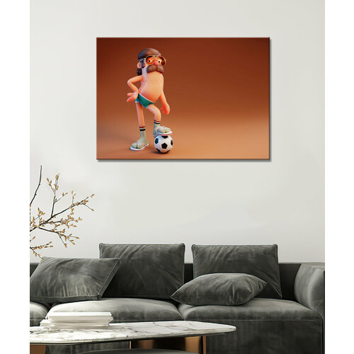Картина/Картина на холсте для интерьера/Картина на стену/Картина для кухни/ - 3D иллюстрация людей (17) 50х70
