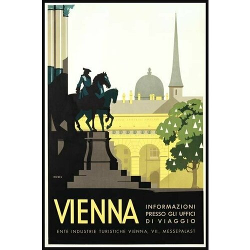 Плакат, постер на холсте иностранный Vienna. Размер 21 х 30 см
