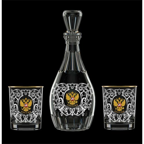 Подарочный набор "Россия" - штоф и два стакана