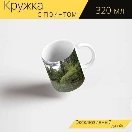Кружка с рисунком, принтом "Кыргызстан, chychkan река, tschytschkan река" 320 мл.