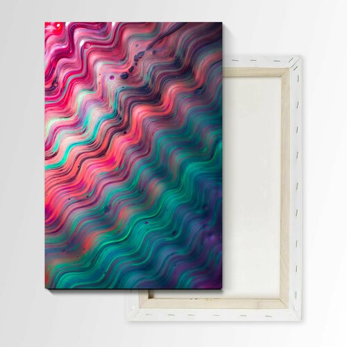 Картина на холсте - "Цветные волны" размер 135-90 см