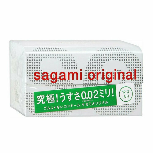 Презервативы Sagami Original 002 полиуретановые 12шт. + Гель-лубрикант Wettrust 2мл (2шт)