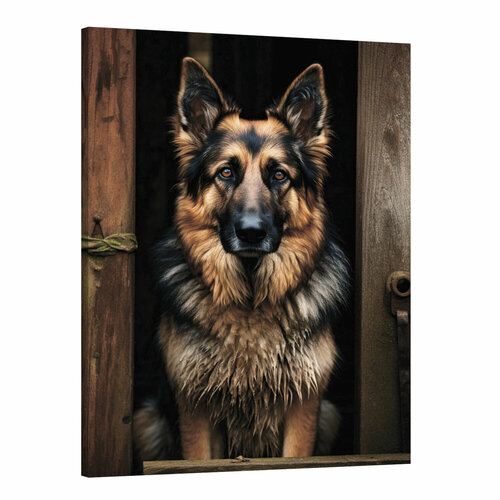Интерьерная картина 50х70 "Собачья стража"
