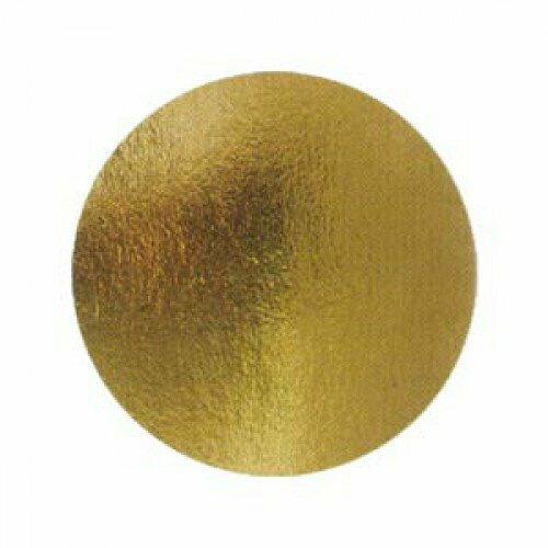 Подложка картонная 0,8мм круглая золото/золото d-9см уп/10шт