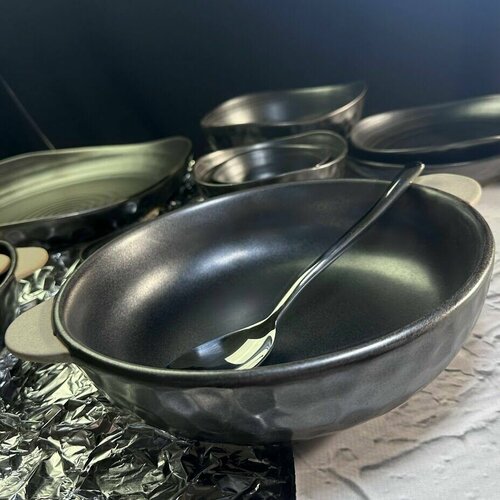 Салатник Lenardi Roca 25 см, Фарфор / салатники / посуда для сервировки стола / глубокая тарелка / блюдо