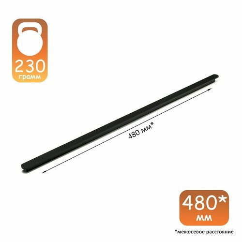 Ручка-скоба CAPPIO RSC021, алюминий, м/о 576 мм, цвет черный