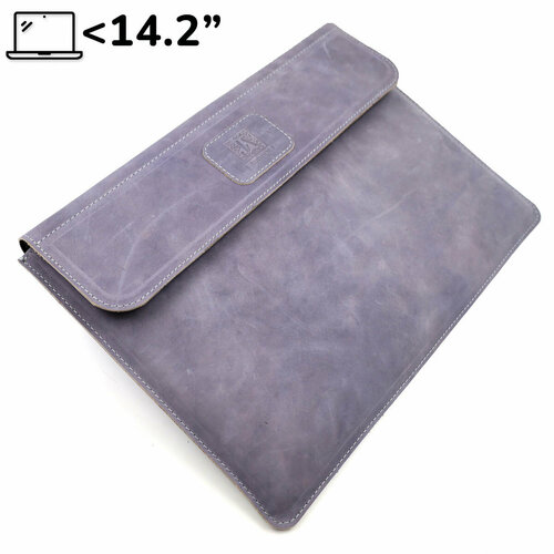 Кожаный Чехол J. Audmorrдля ноутбука 13.3-14" (Macbook 14 Pro, Zenbook и т. д.), серый, Newport 14 Cloud