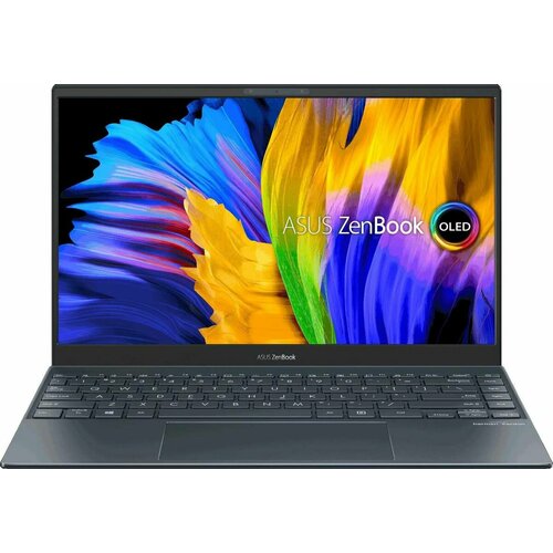 Ноутбук ASUS Zenbook 13 OLED UX325EA-KG908W, 13.3", OLED, Intel Core i5 1135G7 2.4ГГц, 4-ядерный, 8ГБ LPDDR4x, 512ГБ SSD, Intel Iris Xe graphics , Windows 11 Home, серый [90nb0sl1-m00t10]