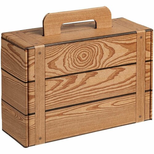 Коробка самосборная Suitable, 28,5х19х10,5 см, ручка: 15х4,5 см; внутренние размеры: 26,8х18,7х10 см, микрогофрокартон