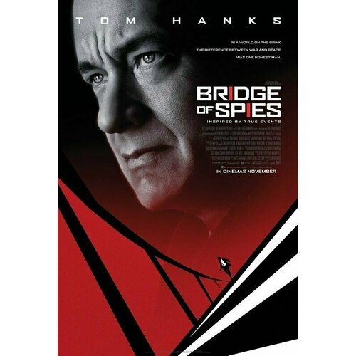 Плакат, постер на холсте Шпионский мост (Bridge of Spies), Стивен Спилберг. Размер 42 х 60 см