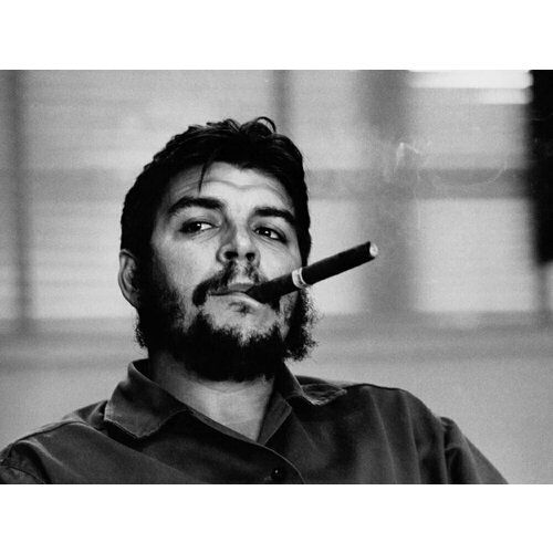 Плакат, постер на холсте Che Guevara/Че Гевара/черно-белый. Размер 21 х 30 см