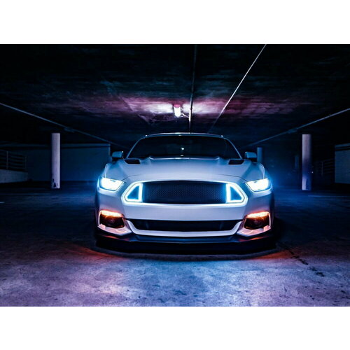Плакат, постер на бумаге Ford Shelby Mustang/Форд Шелби Мустанг/искусство/арт/абстракция/творчество. Размер 42 х 60 см