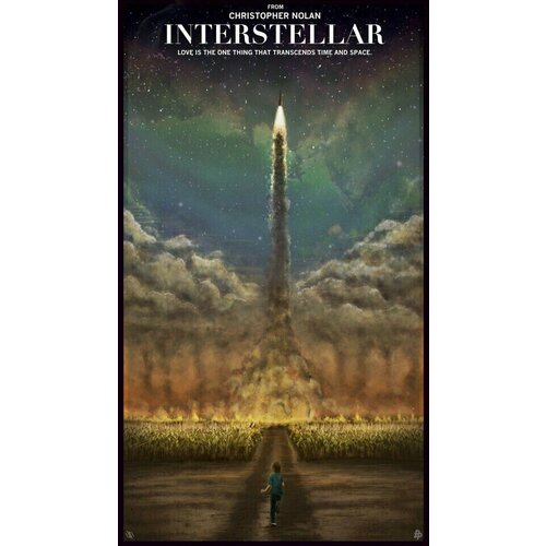 Плакат, постер на бумаге Interstellar, Интерстеллар. Размер 21 х 30 см