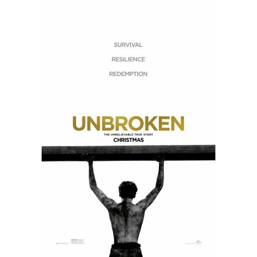 Плакат, постер на бумаге Несломленный (Unbroken), Анджелина Джоли. Размер 21 х 30 см