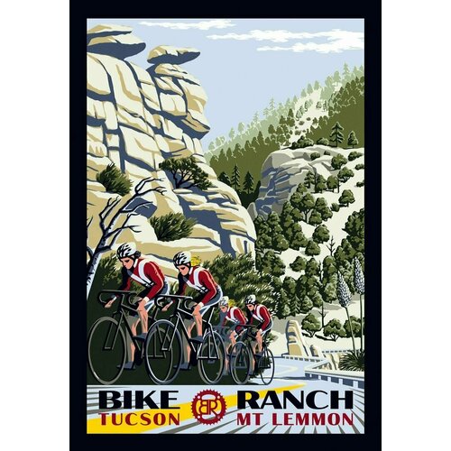 Плакат, постер на бумаге Bike ranch/Велосипедное ранчо. Размер 30 х 42 см