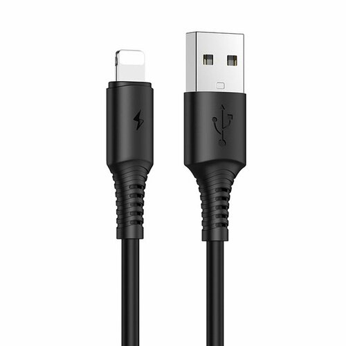 Дата-кабель USB универсальный Lightning Borofone BX47 Coolway (черный)