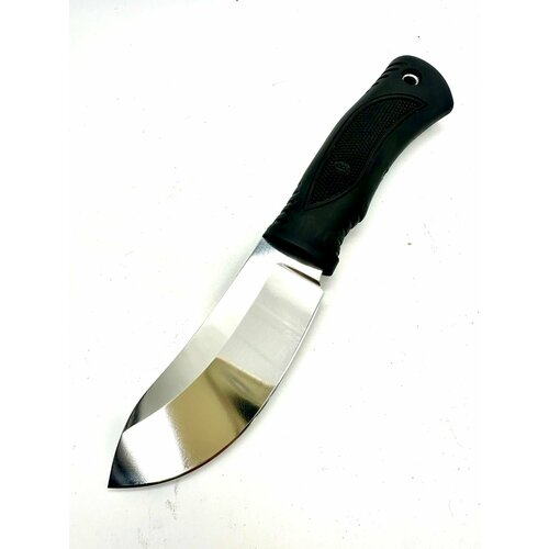 Нож "Скинер" из кованой стали х12мф / для снятия шкуры/походный/с резиновой рукоятью/шкуросъемный