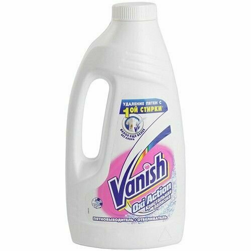 Vanish, Пятновыводител, Oxi Action, Кристальная белизна, Для белого белья, 1000 мл.
