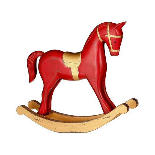 Декоративная фигура лошадка-качалка басколь, дерево, 27х22 см, Edelman 1123064