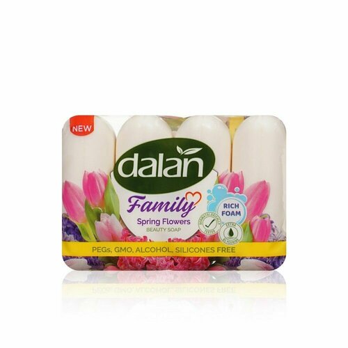 Туалетное мыло Dalan Family Spring Flowers, 4х75, 300 г