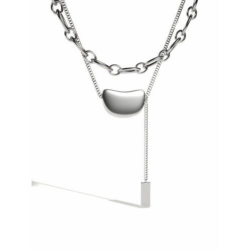 Колье Caroline Jewelry, длина 40 см, серебряный