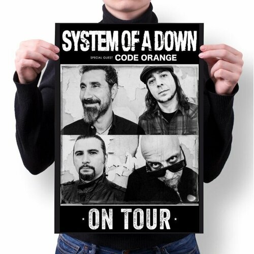Плакат System of a Down, Систем оф а Даун №2, А4 (29-21 см)