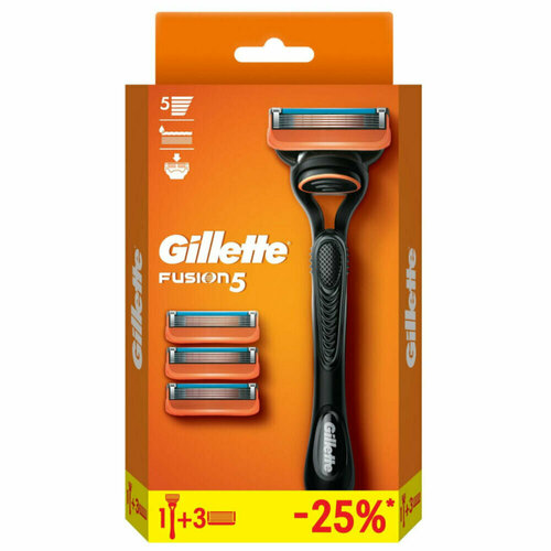 Gillette Бритвенный станок Fusion5 с 3 кассетами