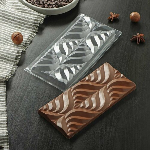 Форма для шоколада и конфет «Перья», 18×8 см, цвет прозрачный (комплект из 80 шт)