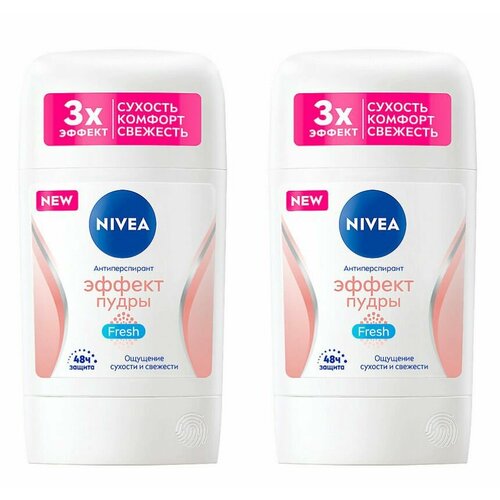 Nivea Антиперспирант-стик Эффект пудры Fresh, 50 мл , 2 шт