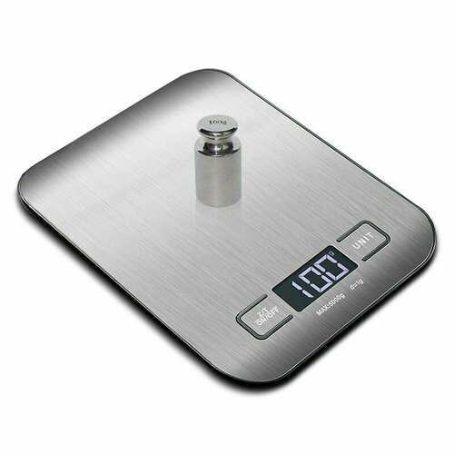 Электронные кухонные весы , серебристый