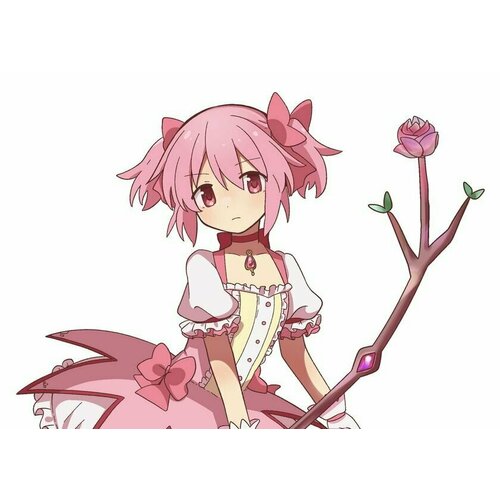 Плакат, постер на бумаге Девочка-волшебница Мадока. Maho shojo Madoka magika. Размер 60 х 84 см