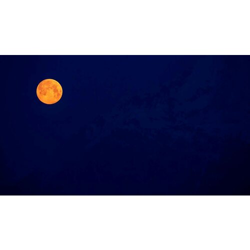 Картина на холсте 60x110 Альянс Лес "Луна полнолуние ночь" на подрамнике / интерьер/ декор