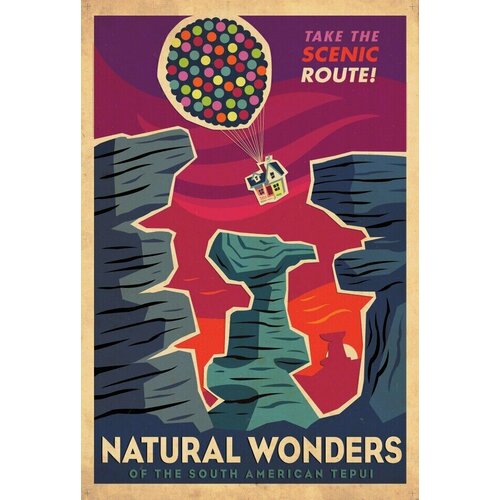 Плакат, постер на холсте Natural Wonders/Чудеса природы. Размер 42 на 60 см