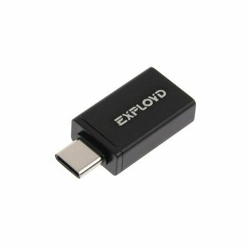 Переходник, адаптер Exployd EX-AD-297, с Type-C на USB, музыка + гарнитура, черный, в комплекте 2шт.