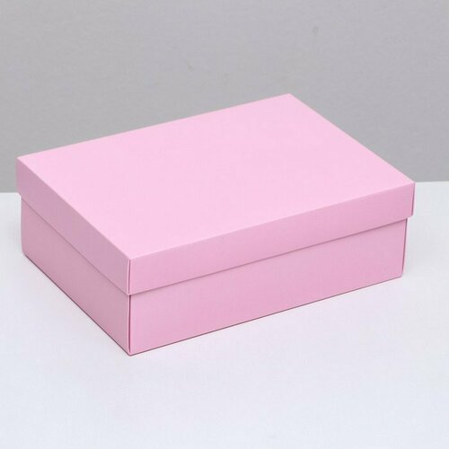 Коробка складная, крышка-дно, розовая , 24 х 17 х 8 см (комплект из 15 шт)