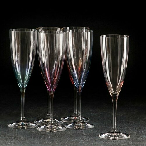 Bohemia Crystal Набор бокалов для шампанского «Кейт», 220 мл, 6 шт.