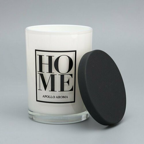 Свеча ароматическая в стакане "Home", Бай Байхэ, белая, 8х10,5 см (комплект из 2 шт)