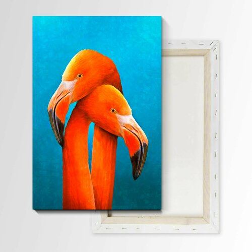 Картина на холсте - "Фламинго" размер 135-90 см