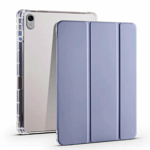 Чехол для планшета Huawei MatePad 11.5 (2023) 11.5 дюйма (BTK-W09/AL09), держатель для стилуса, из мягкого силикона (дымчато-фиолетовый)