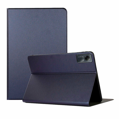 Чехол для планшета Redmi Pad SE (11 дюймов), кожаный, трансформируется в подставку (темно-синий)