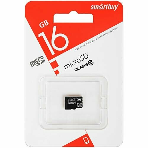 Карта памяти Smartbuy microSDHC 16 ГБ SB16GBSDCL10-00LE