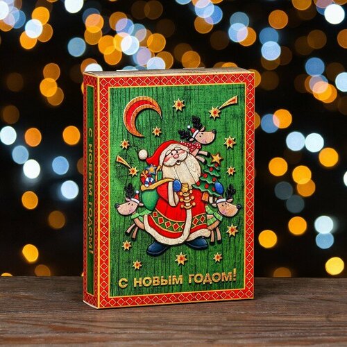 Подарочная коробка "Книга Дед Мороз", 15,8 х 4 х 22 см, 5 штук