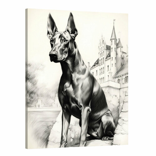 Интерьерная картина 50х70 "Собачья стража"