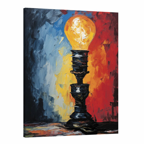 Интерьерная картина 50х70 "Сияющий светильник"