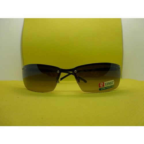 Солнцезащитные очки YIMEI YIMEI 601602, коричневый, золотой