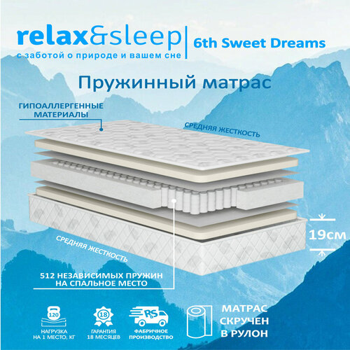 Матрас Relax&Sleep пружинный 6th Sweet Dreams (115 / 200)