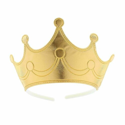 Карнавальная корона «Царевна», на ободке, цвет золотой, "Страна Карнавалия", материал текстиль