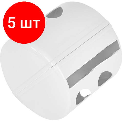Комплект 5 штук, Держатель для туалетной бумаги Keeplex Light 13.4х13х12.4см белое облако