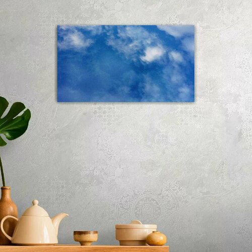 Картина на холсте 60x110 LinxOne "Небо Арт Велосипедист" интерьерная для дома / на стену / на кухню / с подрамником