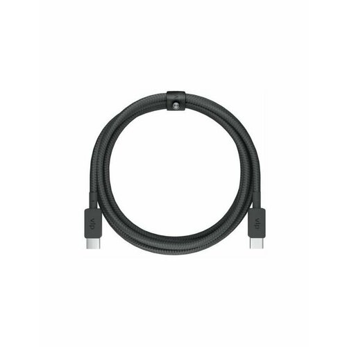 Дата-кабель VLP Nylon Cable USB C - USB C, 1.2м, черный